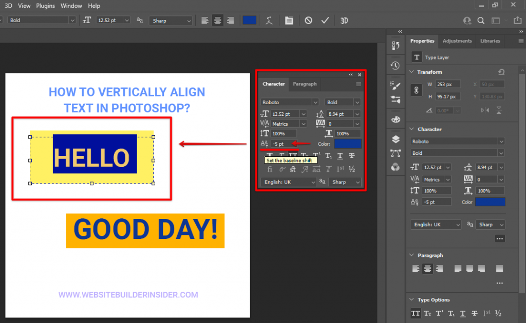 How Do You Vertically Align Text In Photoshop WebsiteBuilderInsider How Do You Vertically Align Text In Photoshop WebsiteBuilderInsider