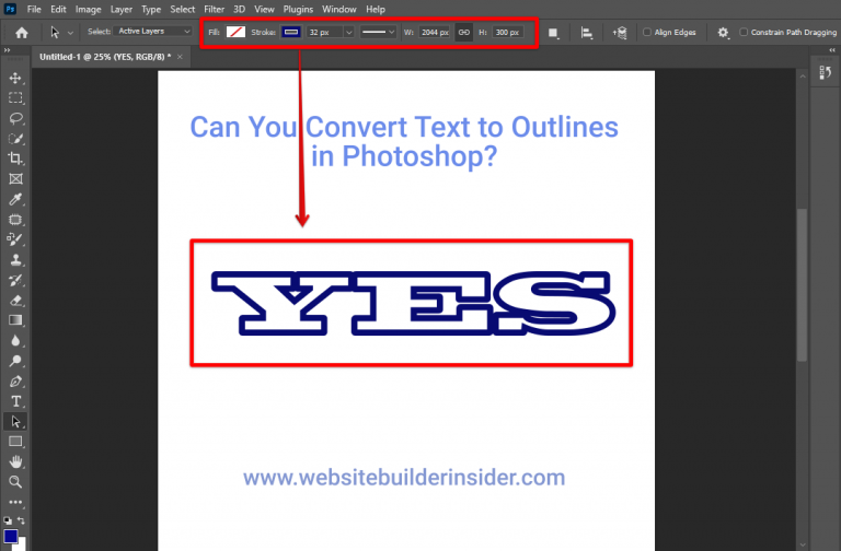 Can You Convert Text to Outlines in Photoshop? - WebsiteBuilderInsider.com