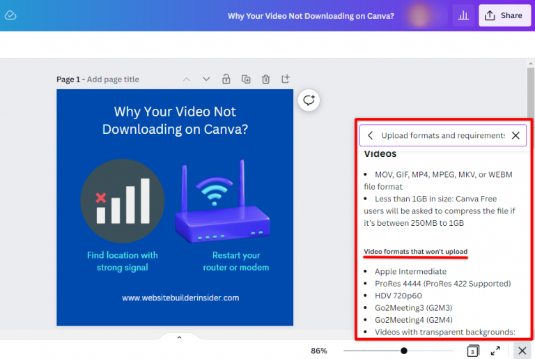 Why Is My Video Not Downloading on Canva? - WebsiteBuilderInsider.com